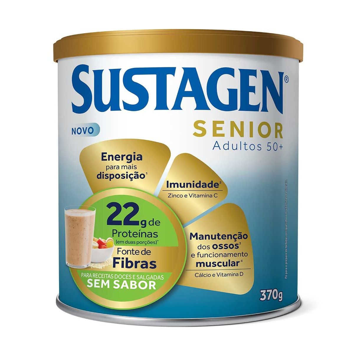 Complemento Alimentar Sustagen Senior Adultos 50 Mais Sem Sabor 370g - Drogaria Minas-Brasil