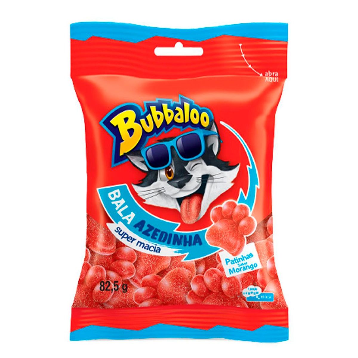 Bala Azedinha Bubbaloo Sabor Morango 82,5G - Drogaria Minas-Brasil