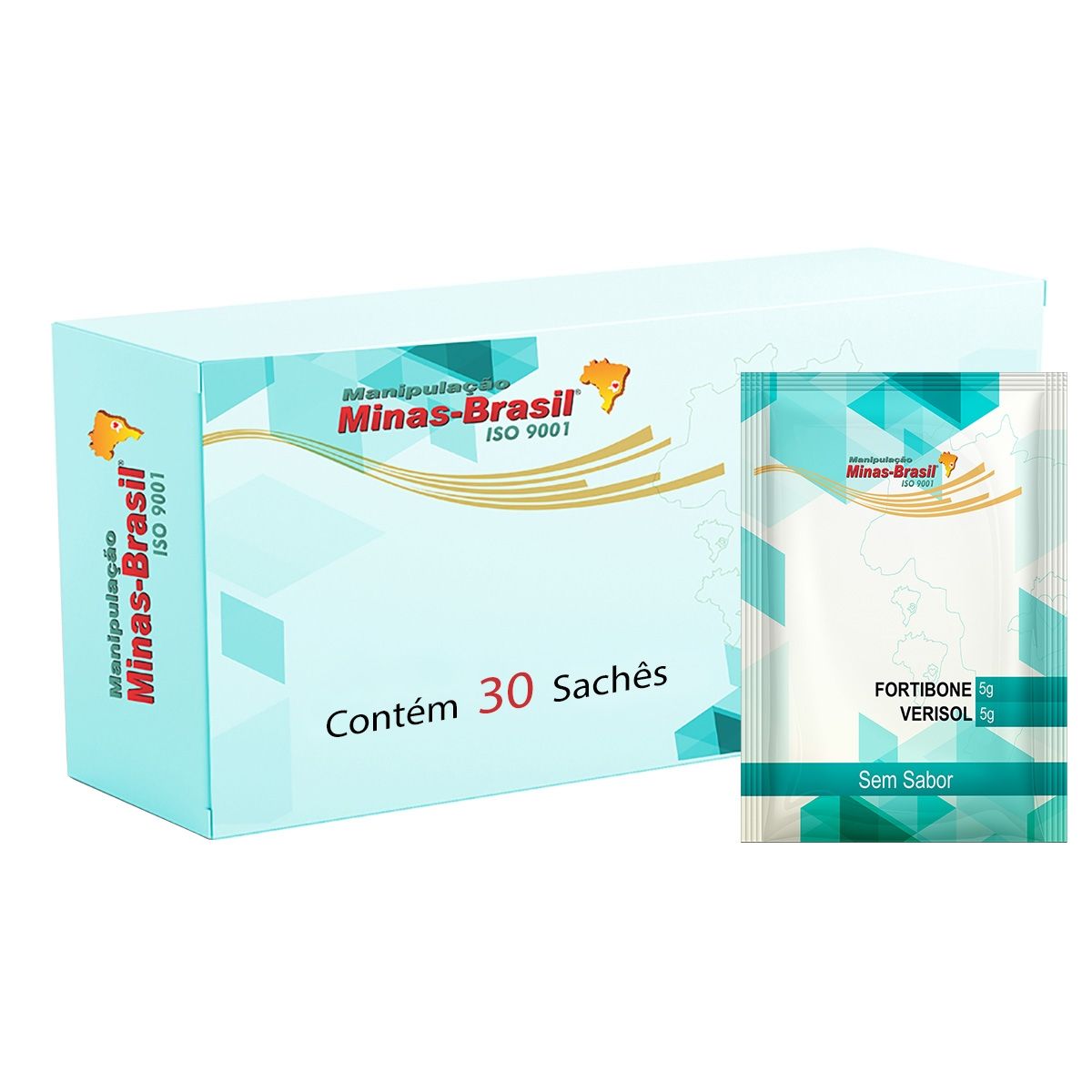 Fortibone 5g + Verisol 5g Sem Sabor 30 Sachês - Drogaria Minas-Brasil