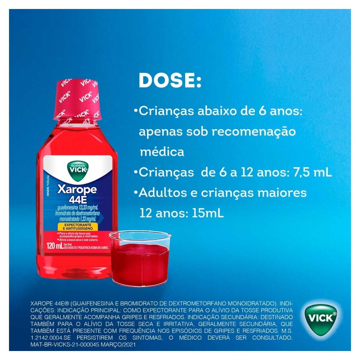 Xarope Vick 44E 240ml: Preço e para que serve