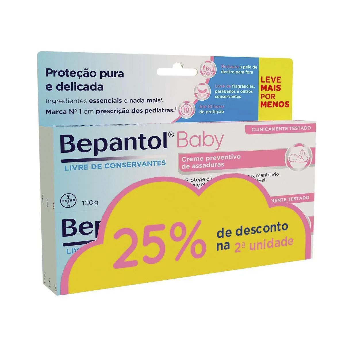 Kit Creme Contra Assadura Bepantol Baby 2 Unidades de 120G Cada: Preço ...