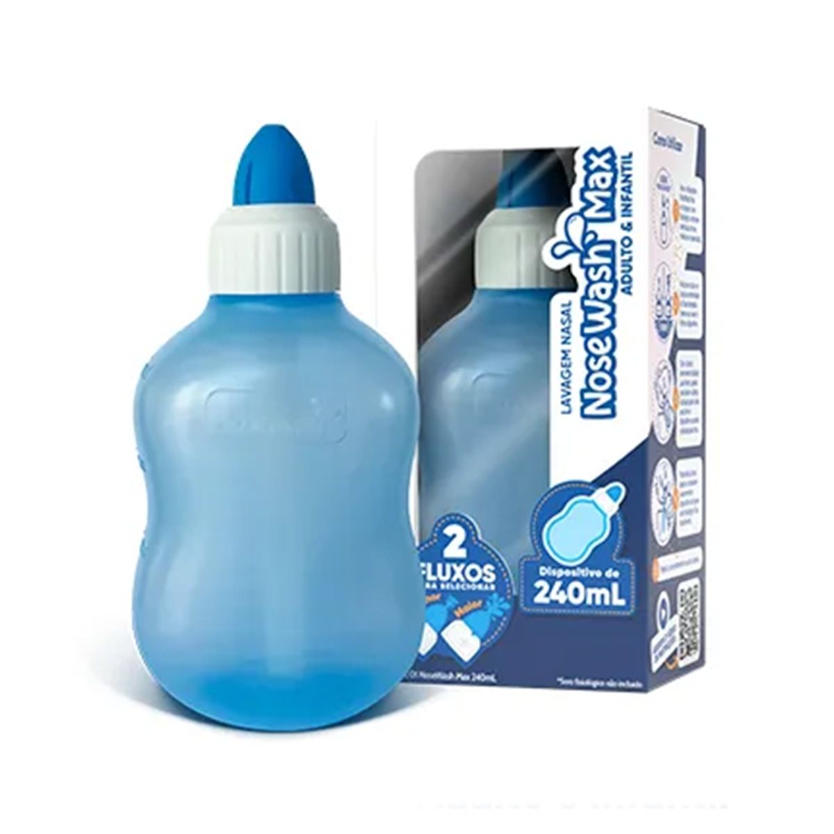 Dispositivo Para Lavagem Nasal Nosewash Max Adulto E Infantil 240ml Agpmed - Drogaria Minas-Brasil