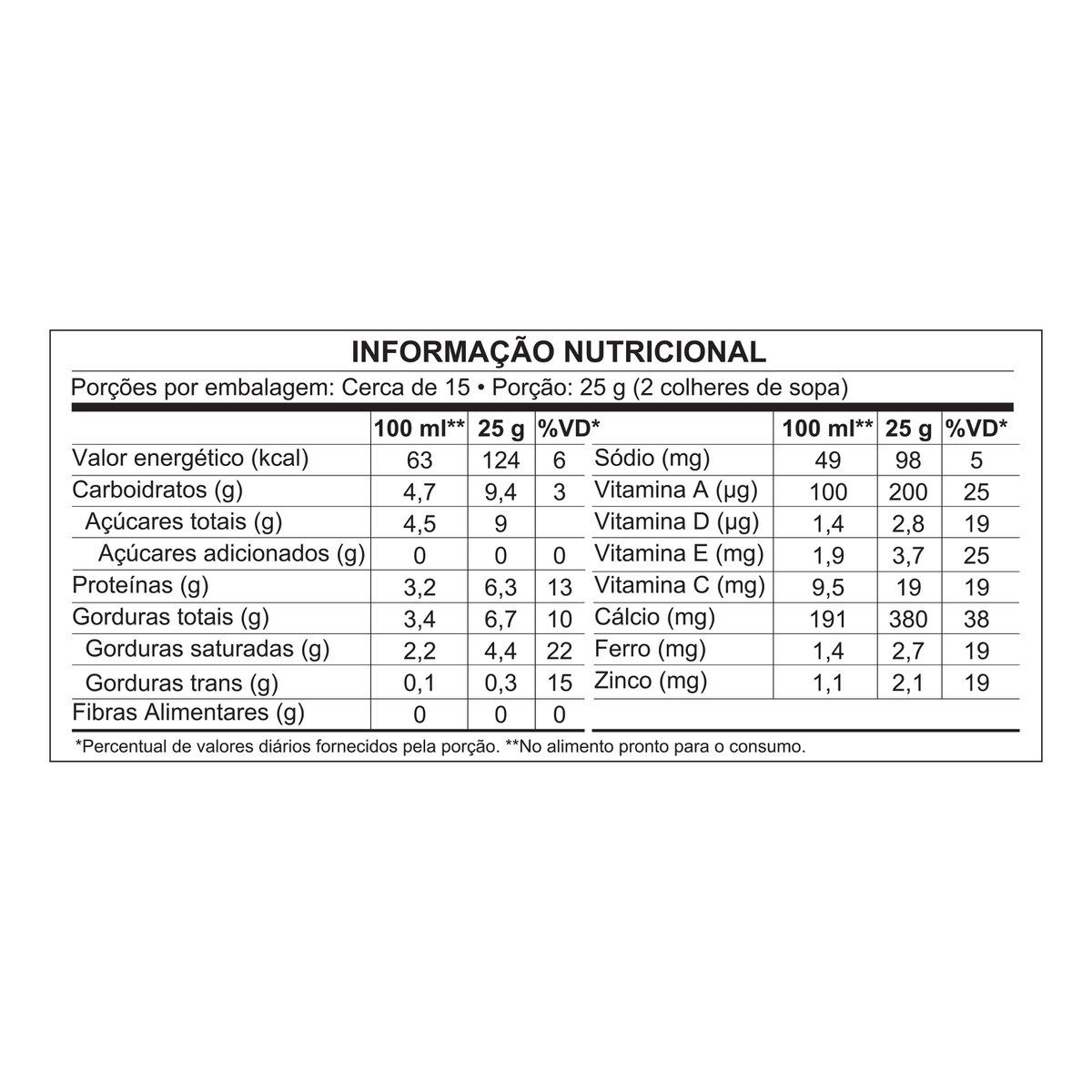 Leite em Pó Ninho Integral Instantâneo Lata 380g - Drogaria Minas-Brasil