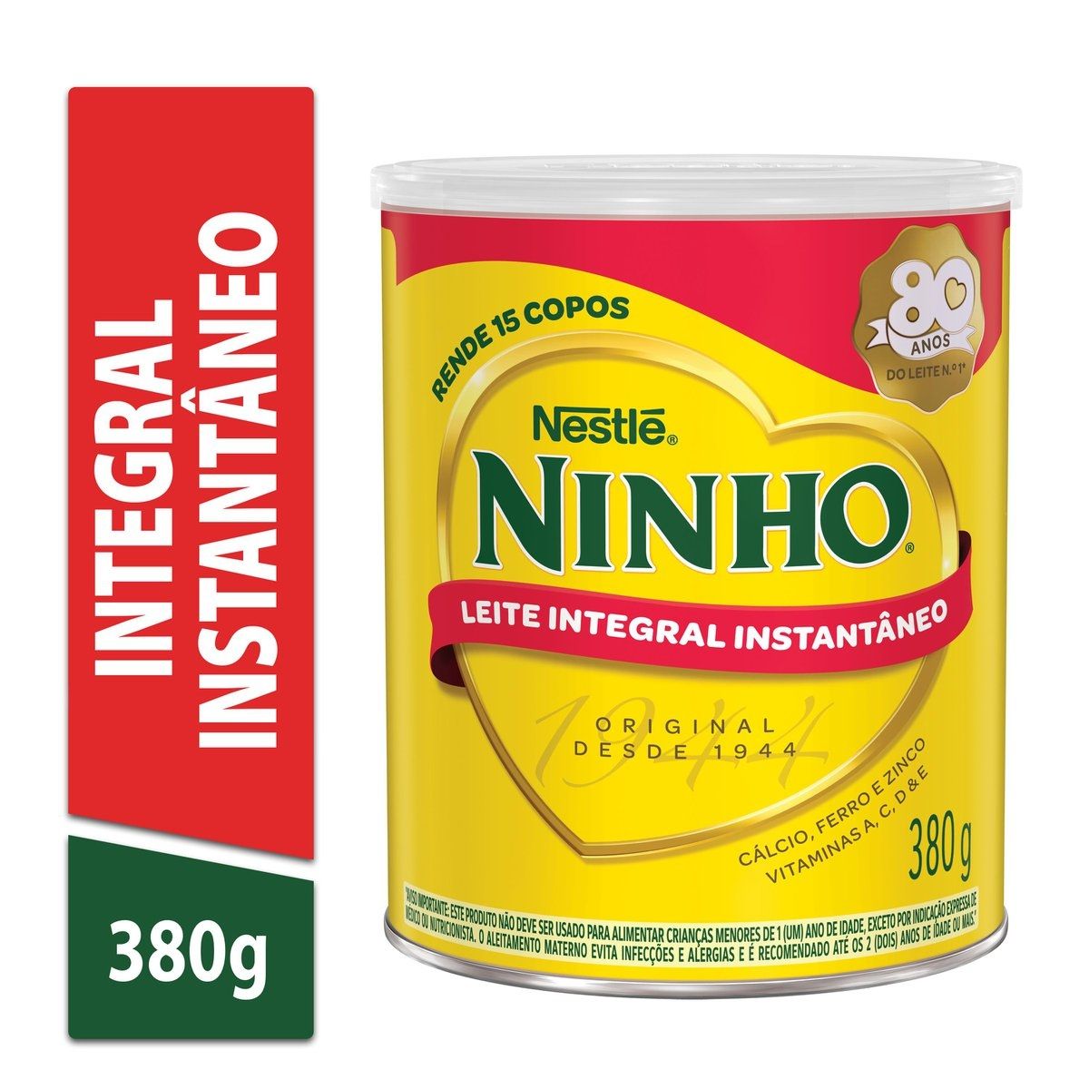 Leite em Pó Ninho Integral Instantâneo Lata 380g - Drogaria Minas-Brasil