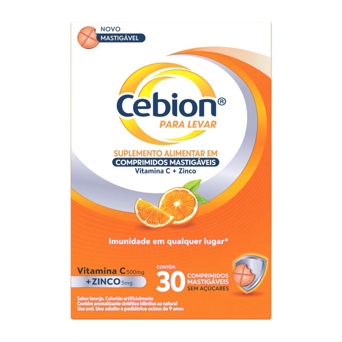 Cebion Vitamina C + Zinco 30 Comprimidos Mastigáveis: Preço e para que ...