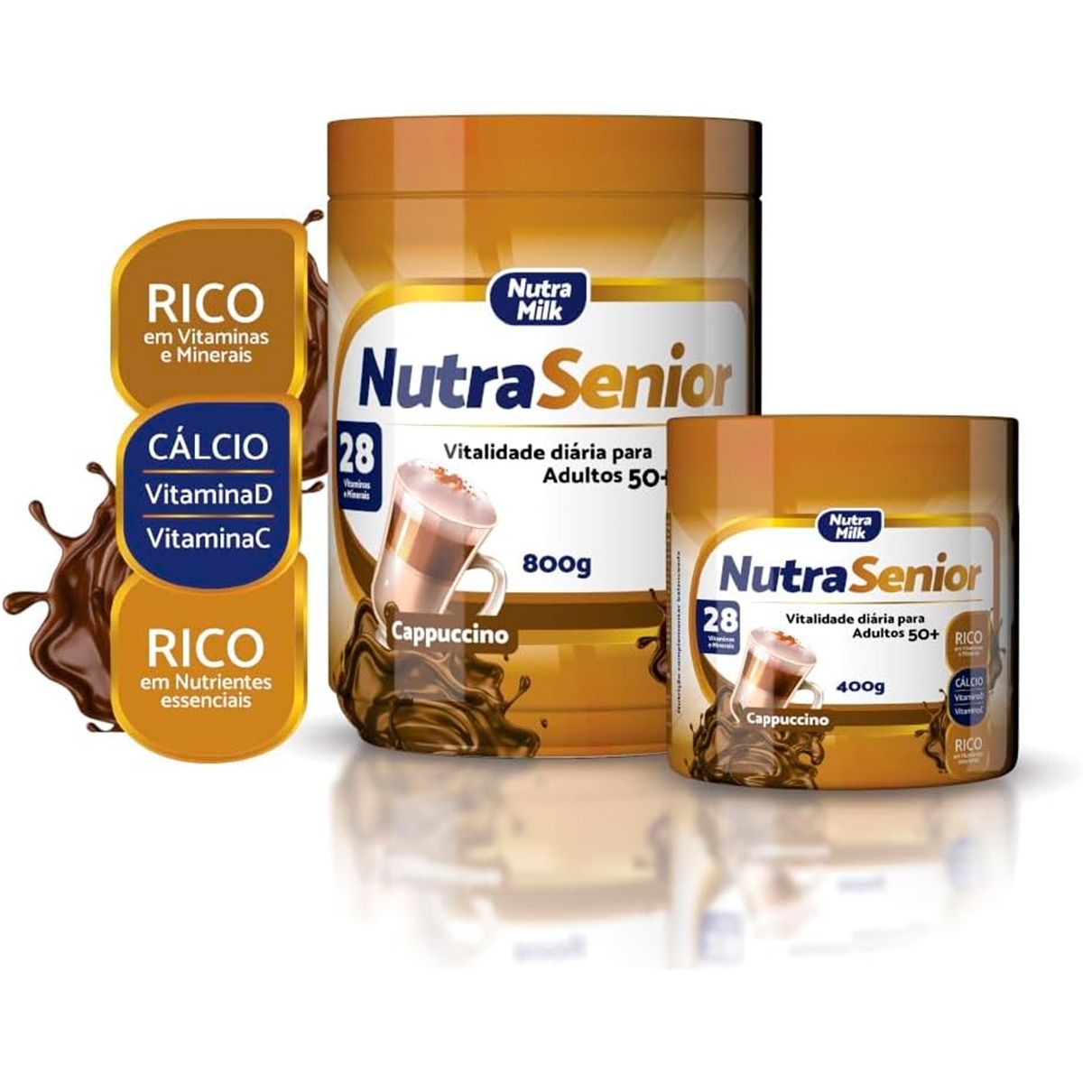 Nutra Senior Adulto 50+ Cappuccino 800g - Drogaria Minas-Brasil
