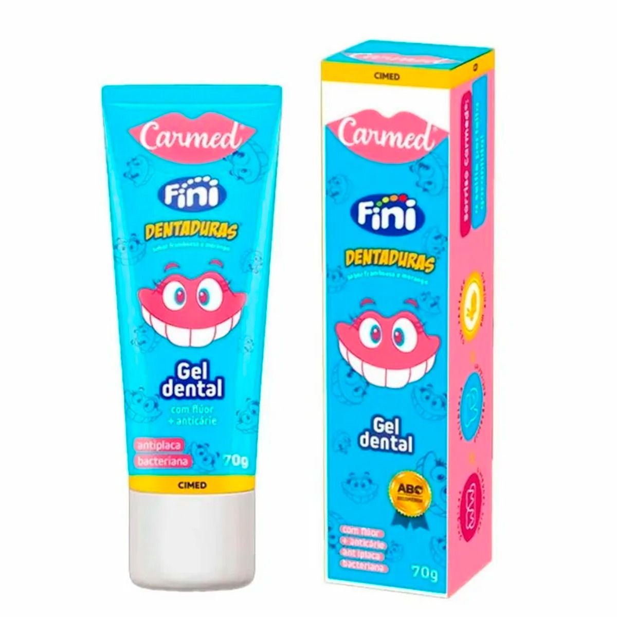 Gel Dental Carmed Fini Dentaduras Com Flúor 70g - Drogaria Minas-Brasil