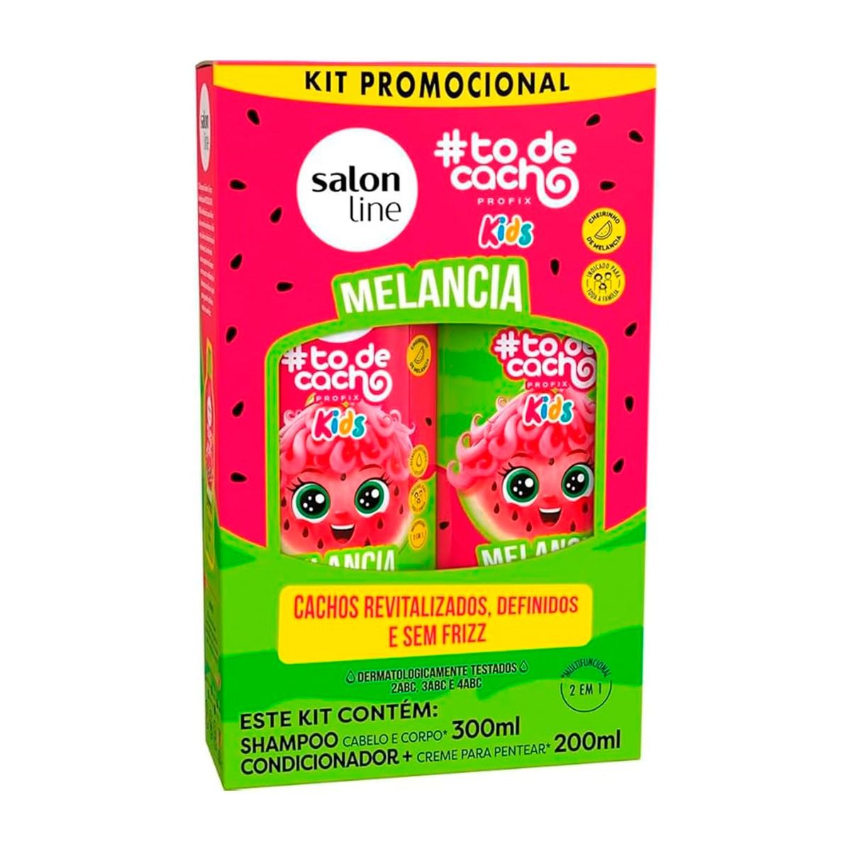 Kit Shampoo + Condicionador Kids Tô De Cacho Melancia Salon Line ...
