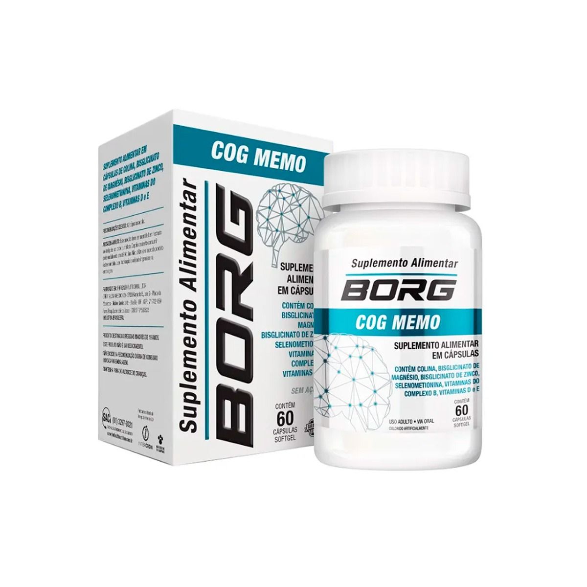 Suplemento Alimentar Borg Cog Memo 60 Cápsulas Borg - Drogaria Minas-Brasil