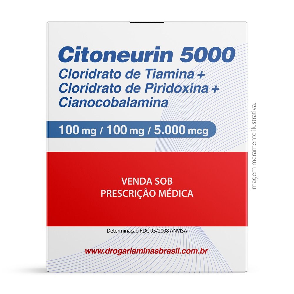 Citoneurin 5000 1 Dose (1 Ampola Cianocobalamina 5000mcg e 1 Ampola ...