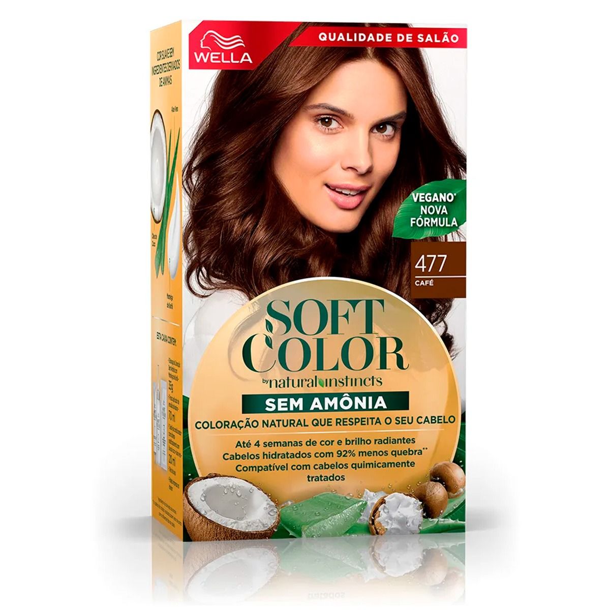 Tintura Wella Soft Color Kit Creme Sem Amônia cor 477 Café - Drogaria ...