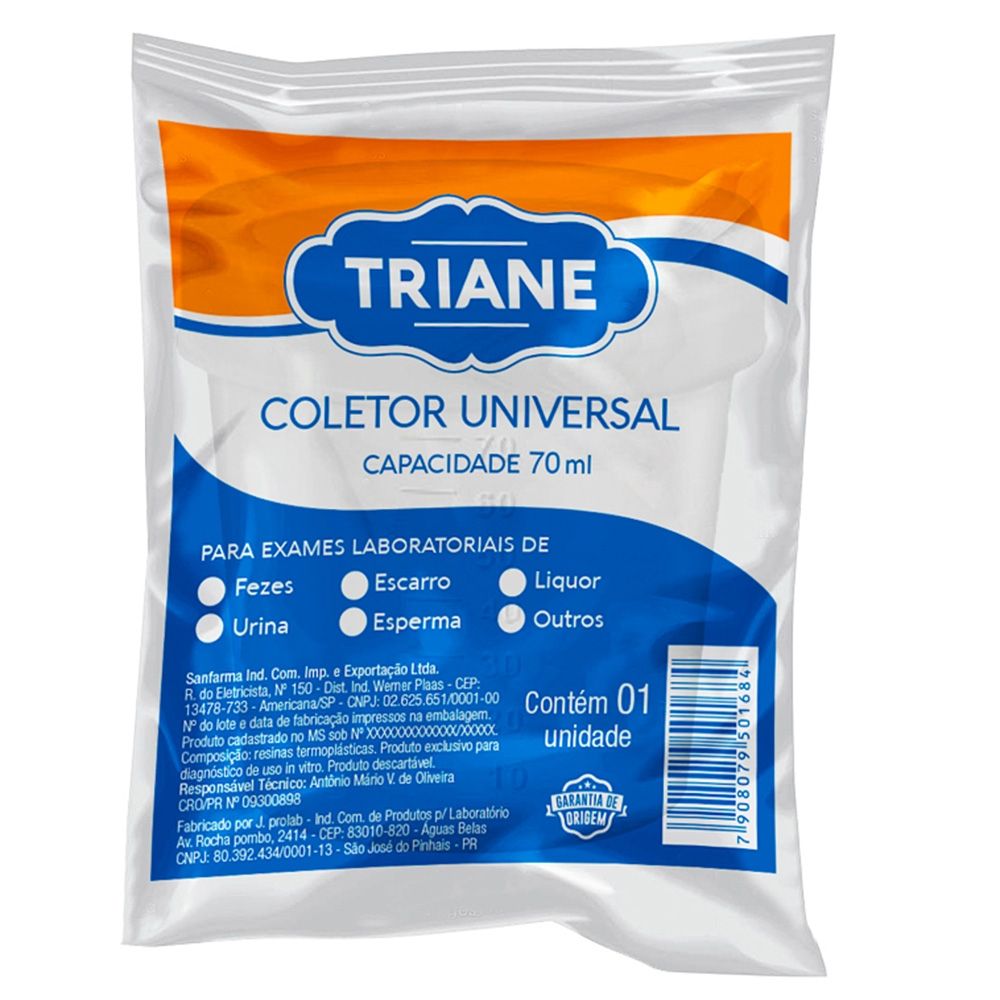 Coletor Universal Triane - Drogaria Minas-Brasil