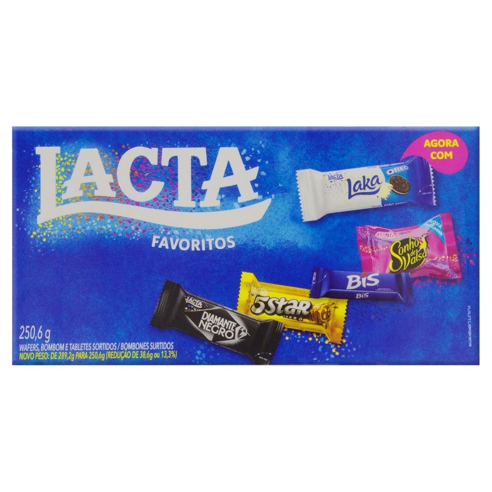 Caixa de Bombons Lacta Favoritos Sortidos 250g - Drogaria Minas-Brasil