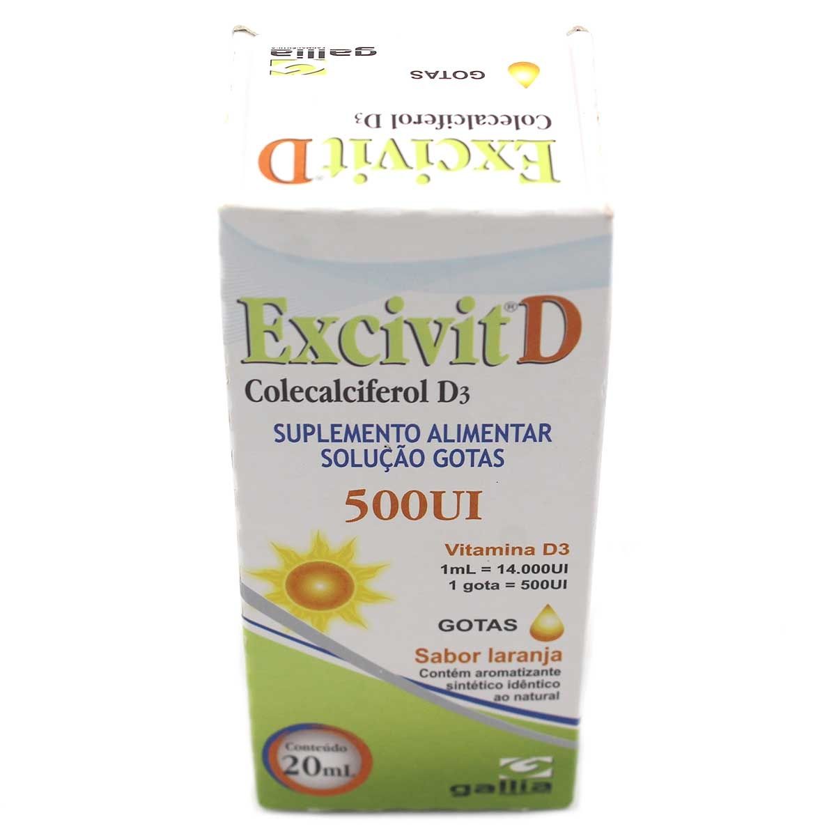 Excivit D Gotas 500Ui 20Ml: Preço e para que serve