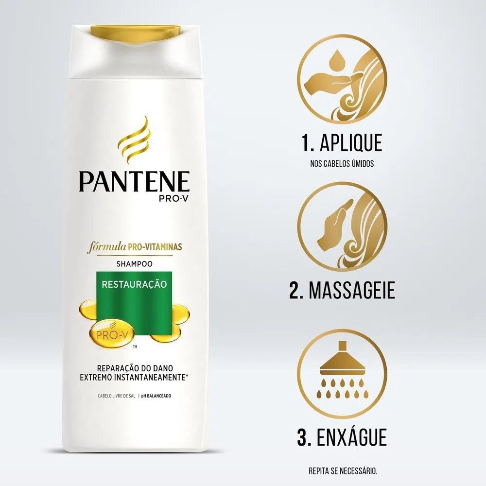 Kit Pantene Shampoo 350mL + Condicionador 175mL Restauração - Drogaria ...