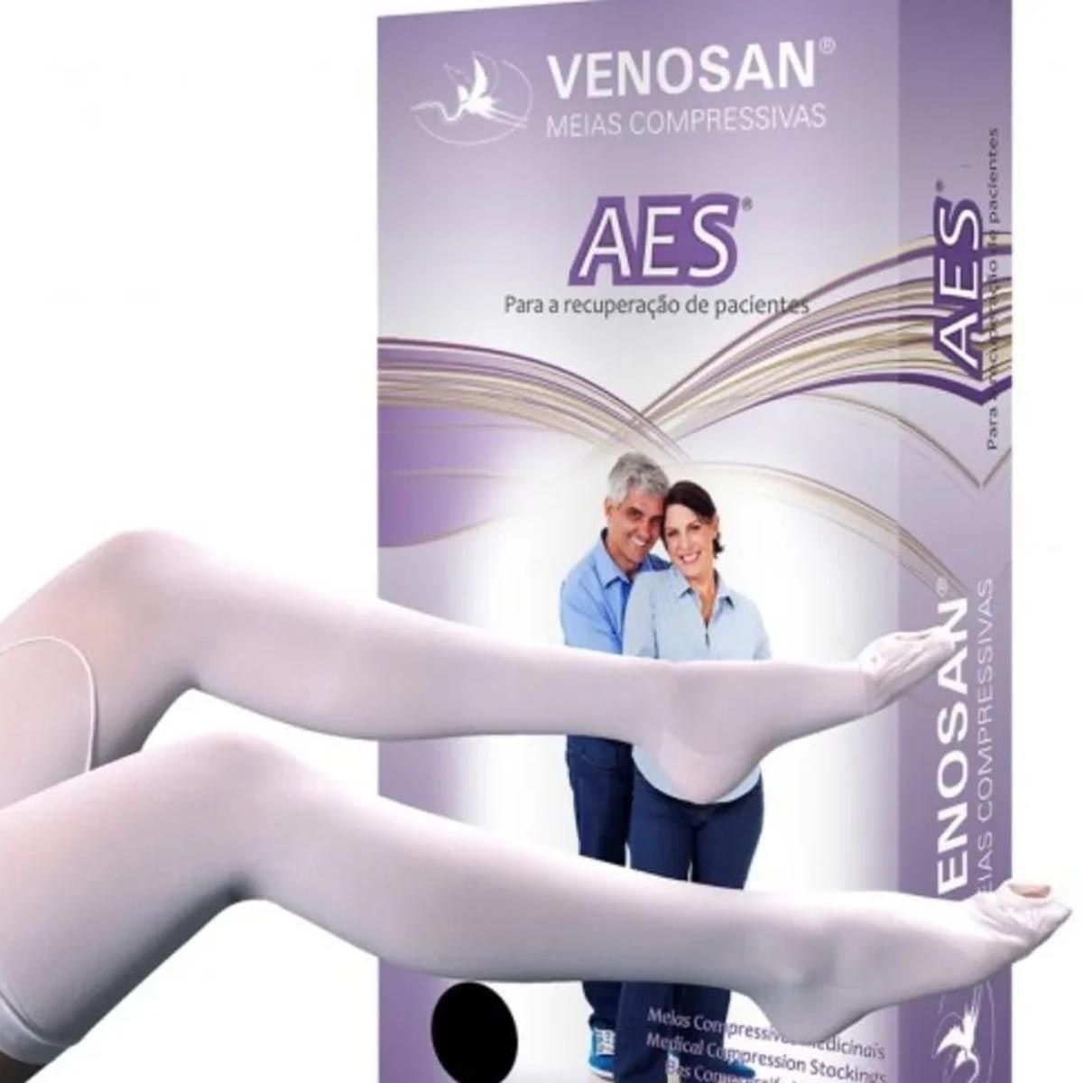 Meia Venosan Aes 18 Mmhg Bd Pé Aberto Branca - Drogaria Minas-Brasil