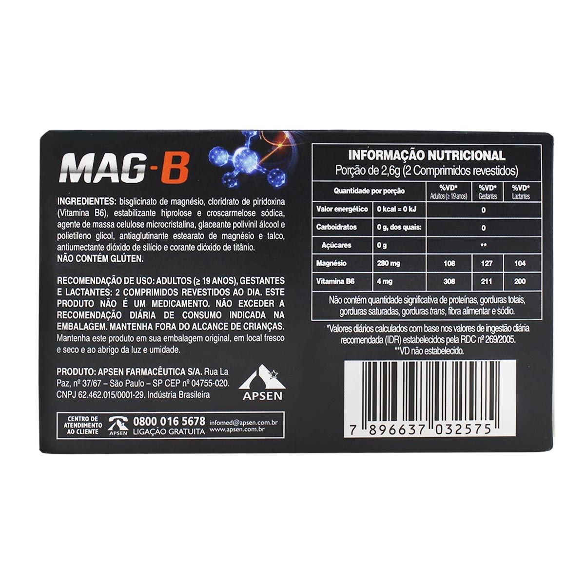 Mag B 30 Comprimidos: Preço e para que serve