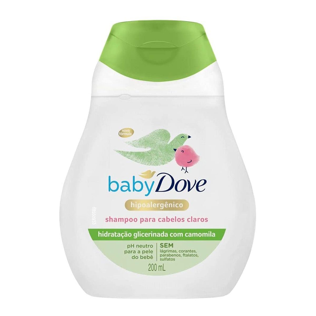 Shampoo Infantil Hipoalergênico para Cabelos Claros 200ml Baby Dove ...