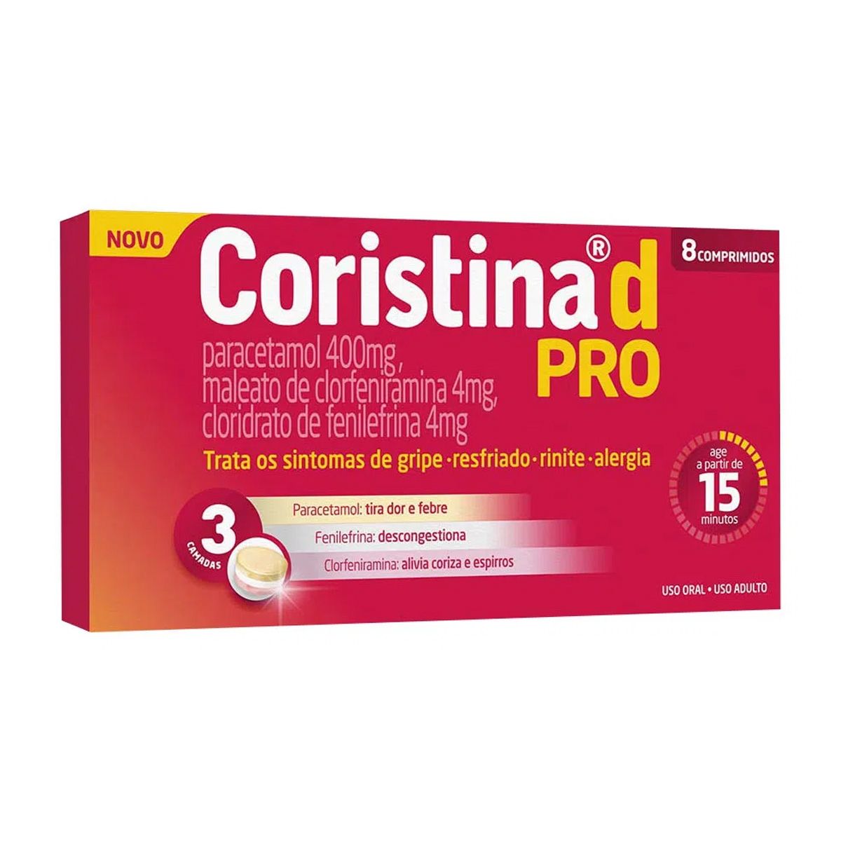 Coristina D Pro 8 Comprimidos: Preço e para que serve