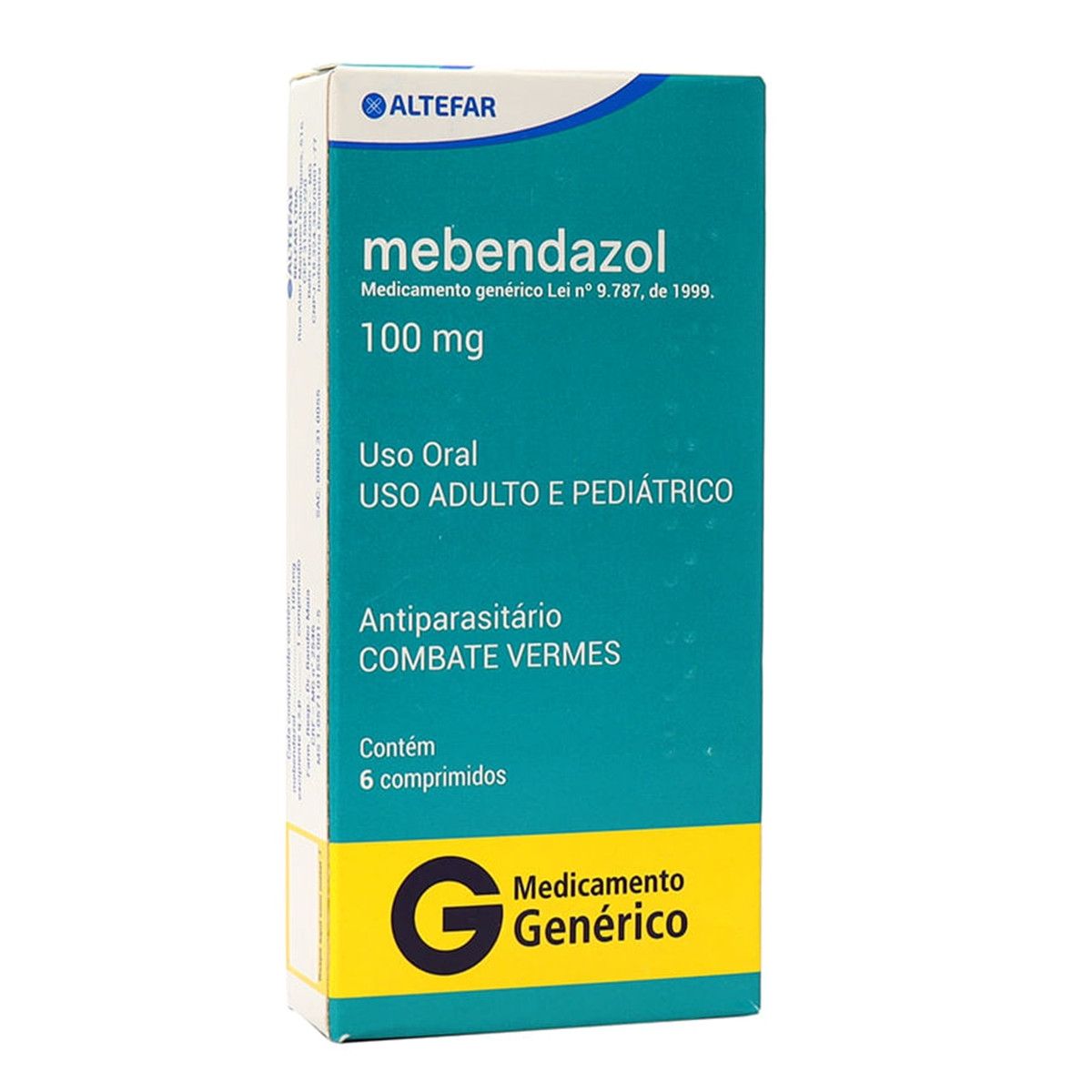 Mebendazol 100mg 6 Comprimidos Belfar: Preço e para que serve