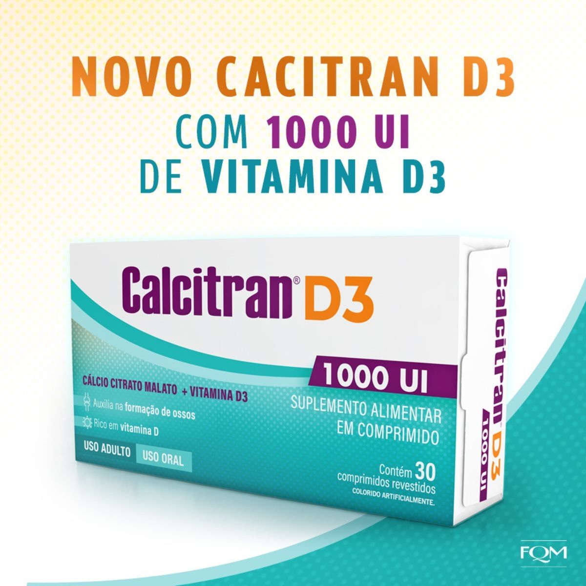 Calcitran D3 1000ui 30 Comprimidos: Preço e para que serve