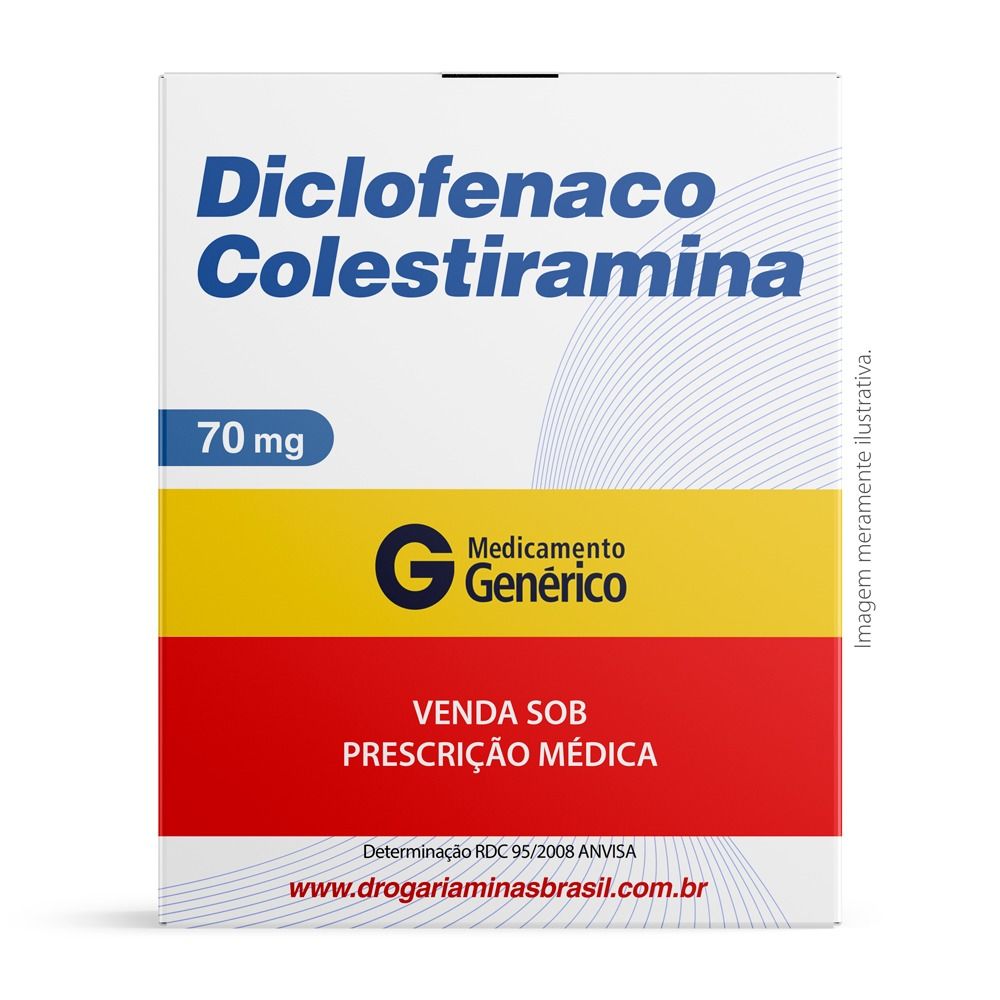 Diclofenaco De Colestiramina 70 Mg 14 Cápsulas: Preço e para que serve