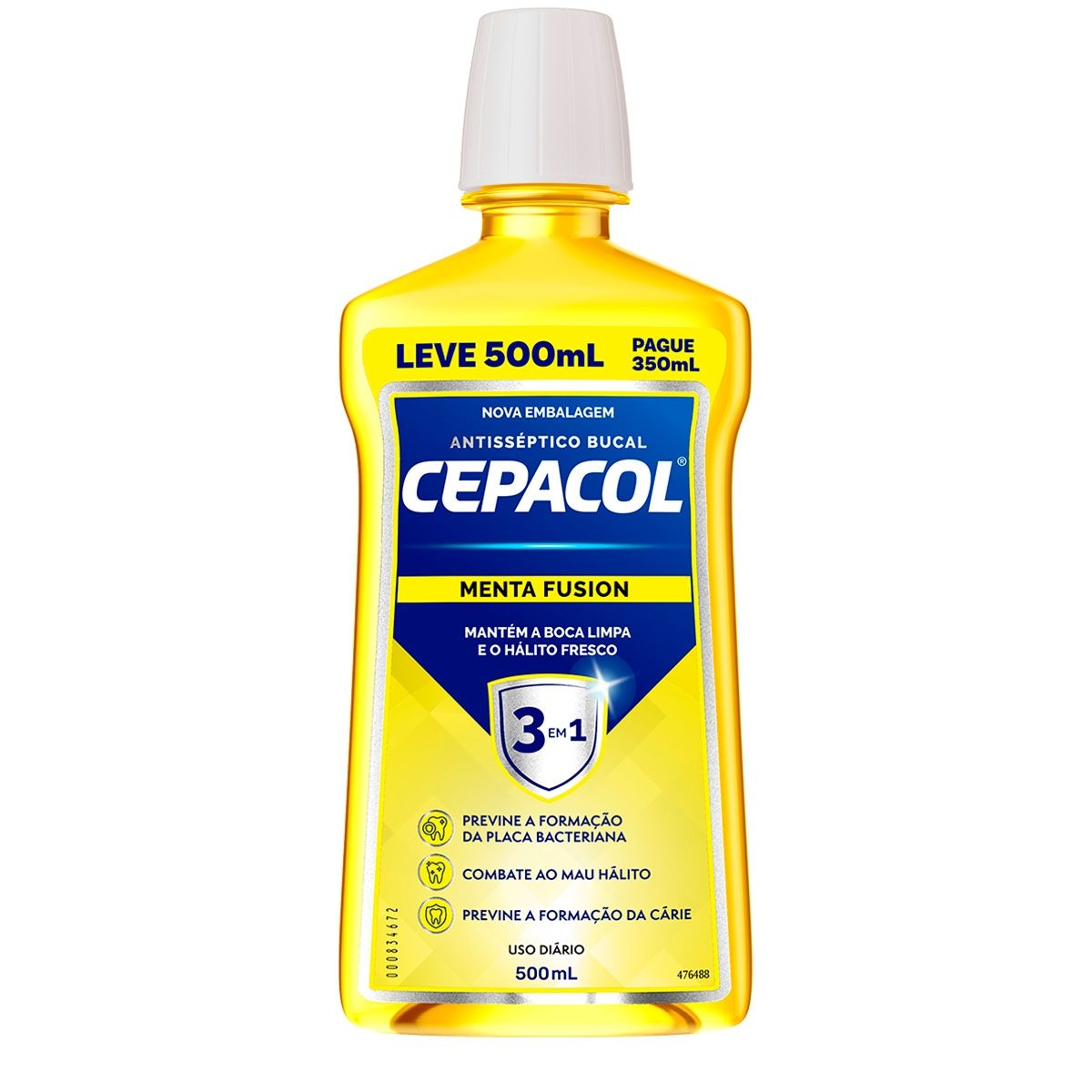 Antisséptico Bucal Cepacol Menta Fusion Leve 500ml Pague 350ml ...