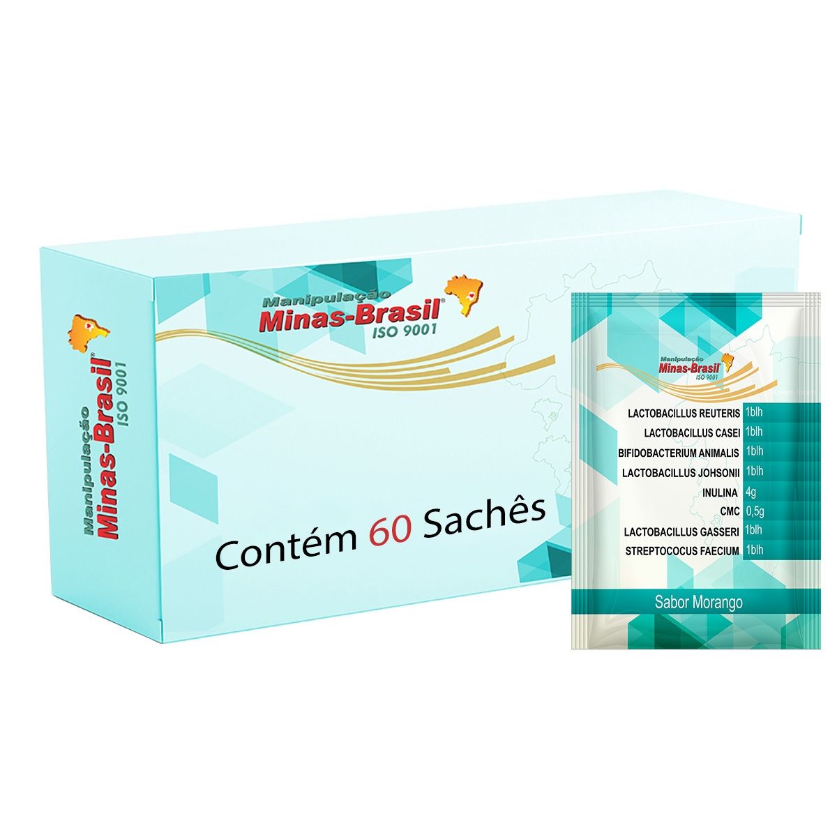 Sachê Probiótico Emagrecedor Sabor Morango - 60 Sachê - Drogaria Minas ...