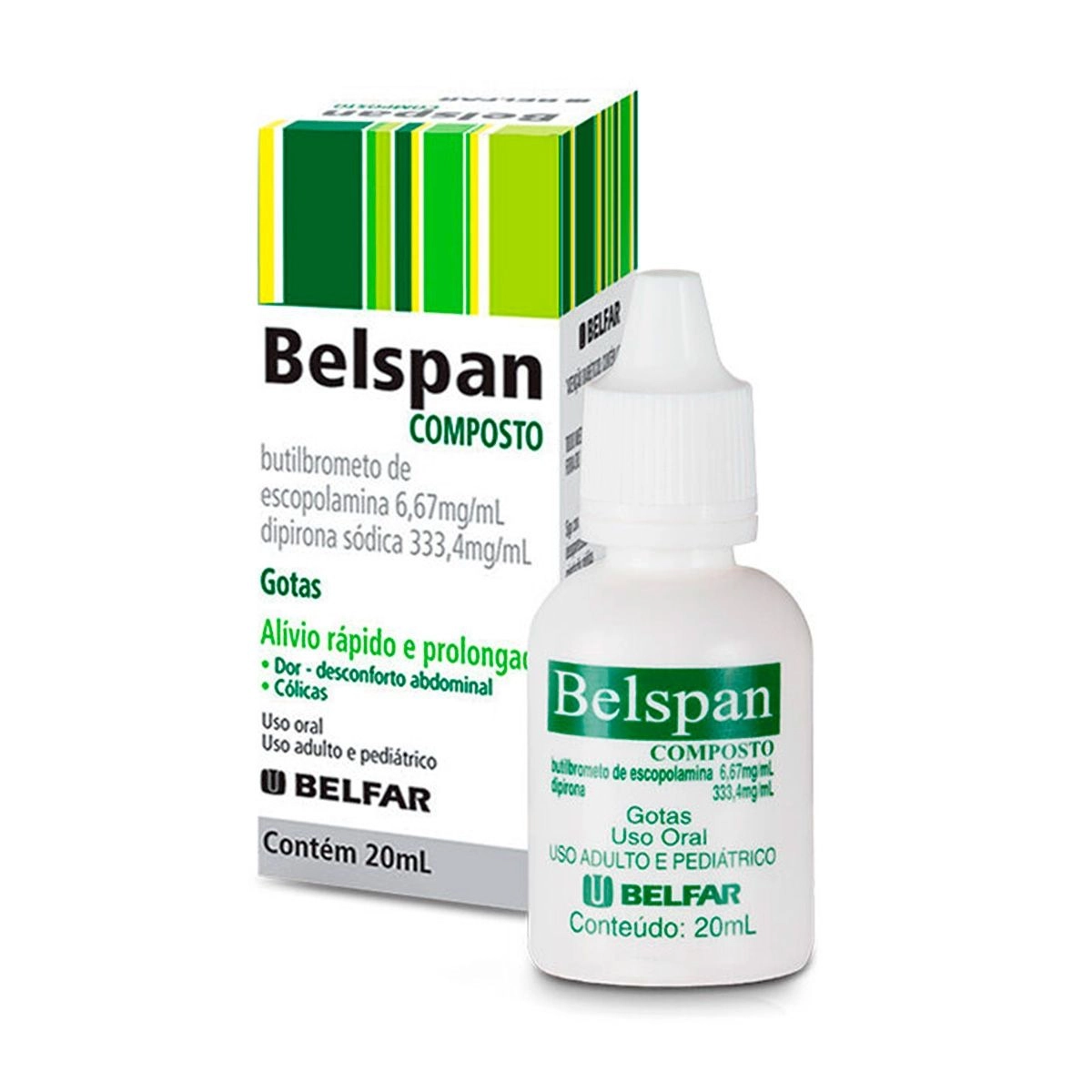 Belspan 1 Frasco Gotejador 20ml De Solução De Uso Oral Belfar: Preço e ...