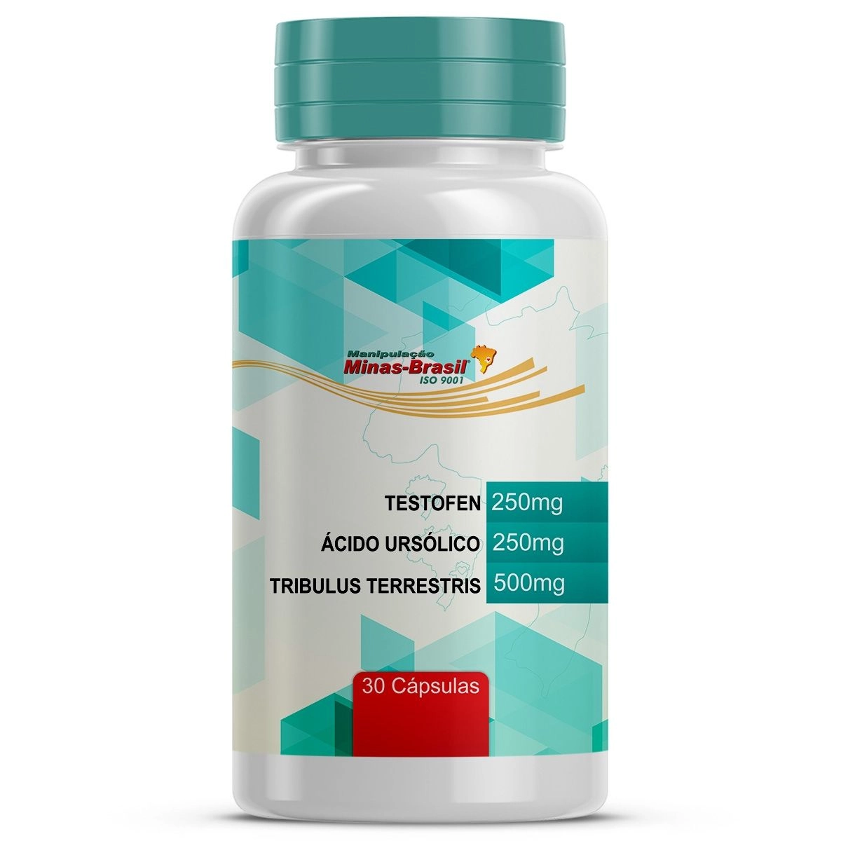 Testofen Com Ácido Ursólico e Tribulus Terrestris Com 30 Cápsulas ...