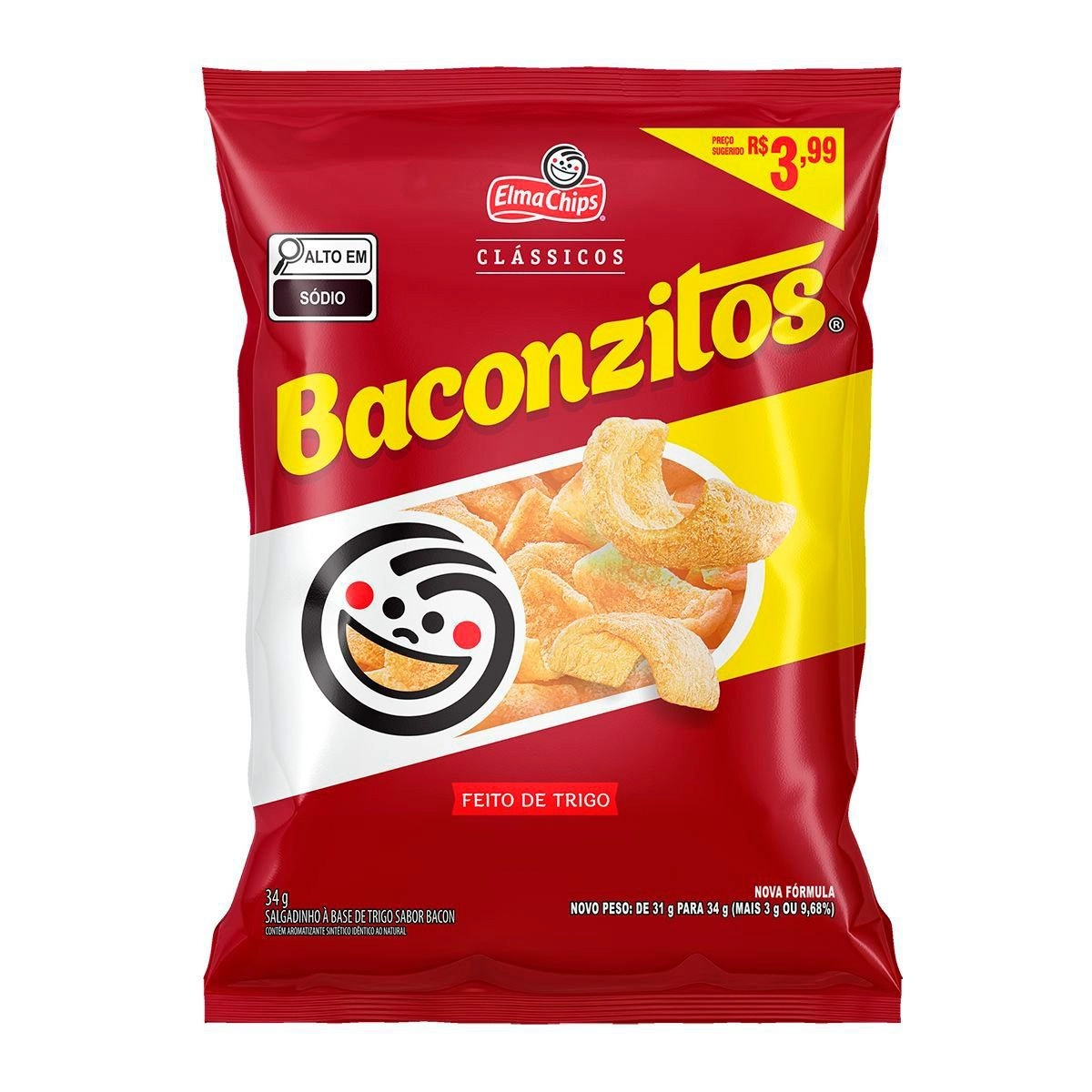 Salgadinho Bacon Elma Chips Baconzitos 34G - Drogaria Minas-Brasil