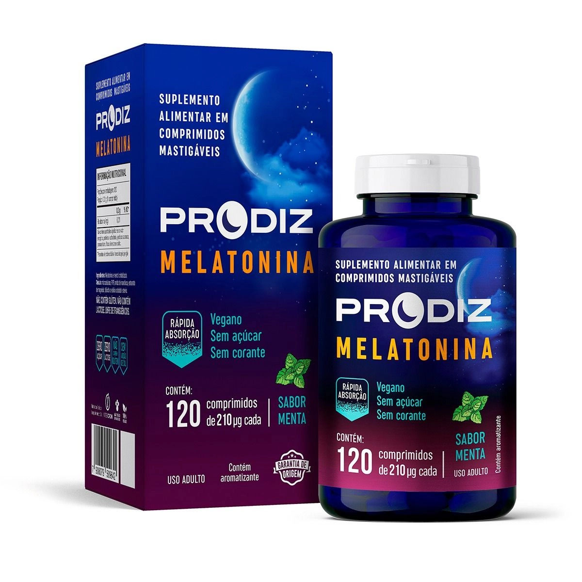 Melatonina Sabor Menta Com 120 Comprimidos Mastigável Prodiz - Drogaria ...