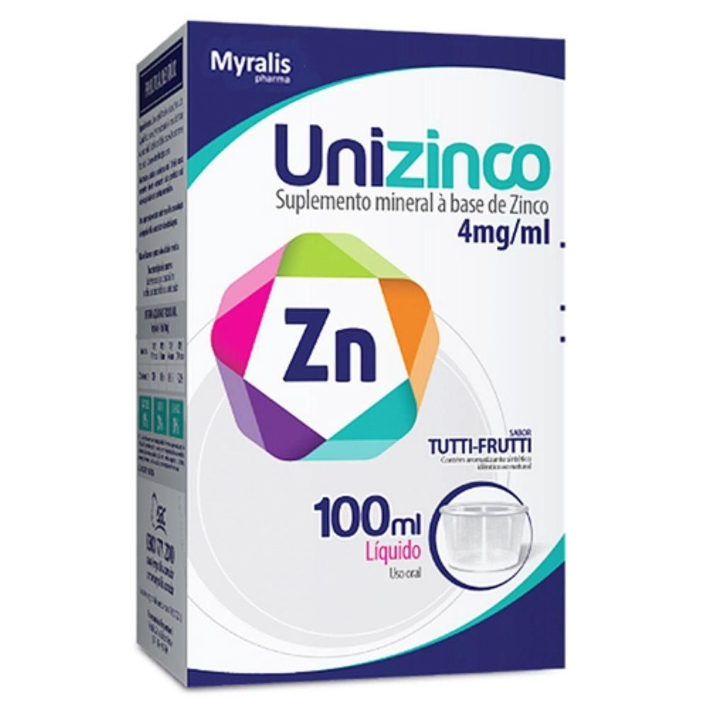 Unizinco Sulfato de Zinco 17,6mg Solução Oral 100ml: Preço e para que serve