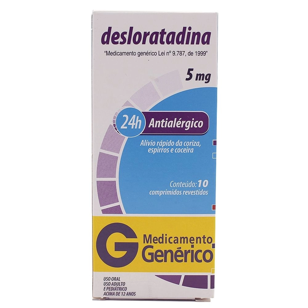 Desloratadina 5mg 10 comprimidos revestidos Genérico Legrand: Preço e ...