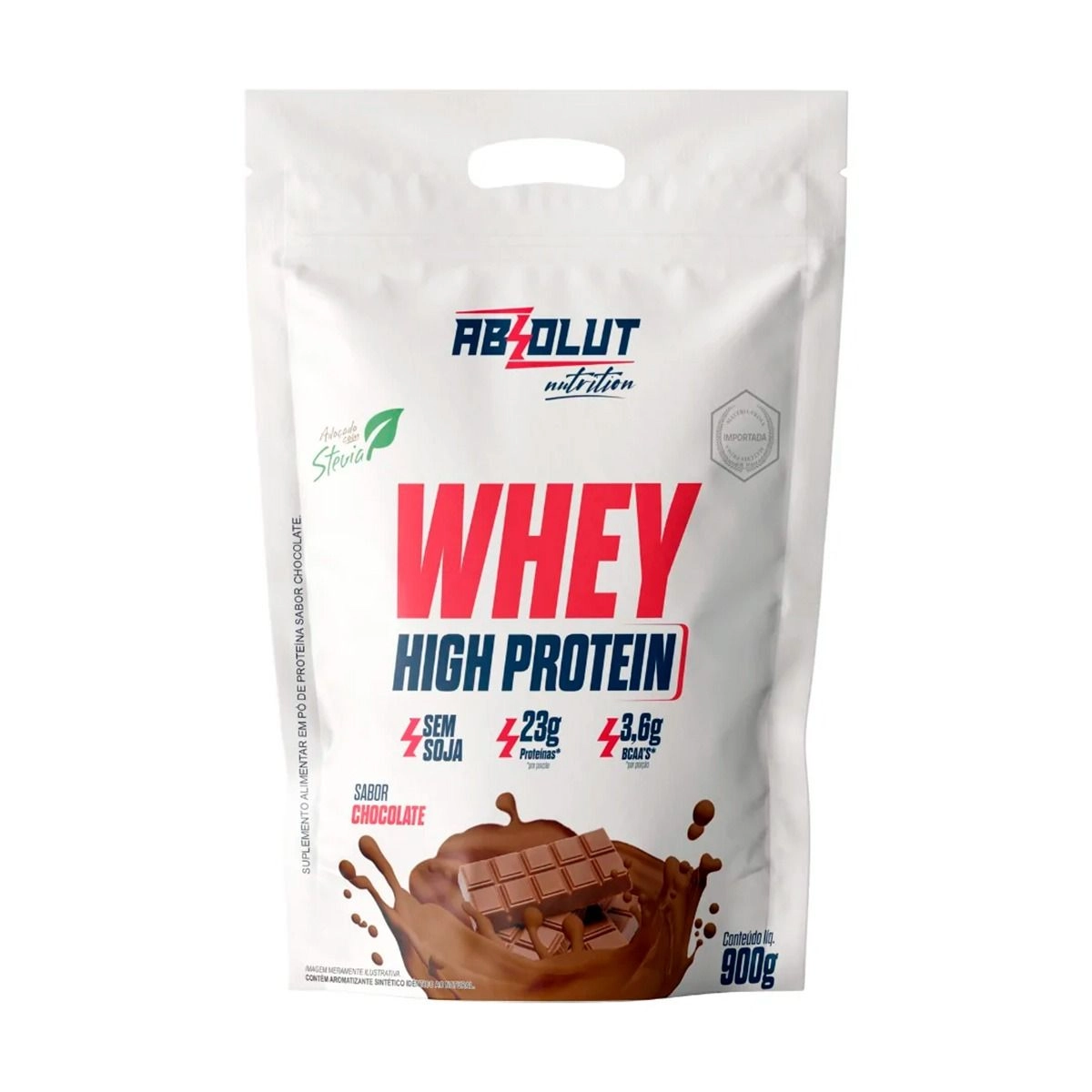 Whey High Protein Chocolate 900g Absolut Nutrition - Drogaria Minas-Brasil