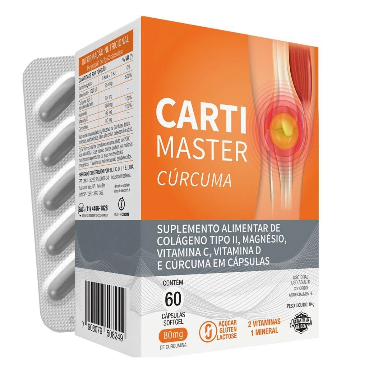 Carti master Cúrcuma 60 Cápsulas: Preço e para que serve